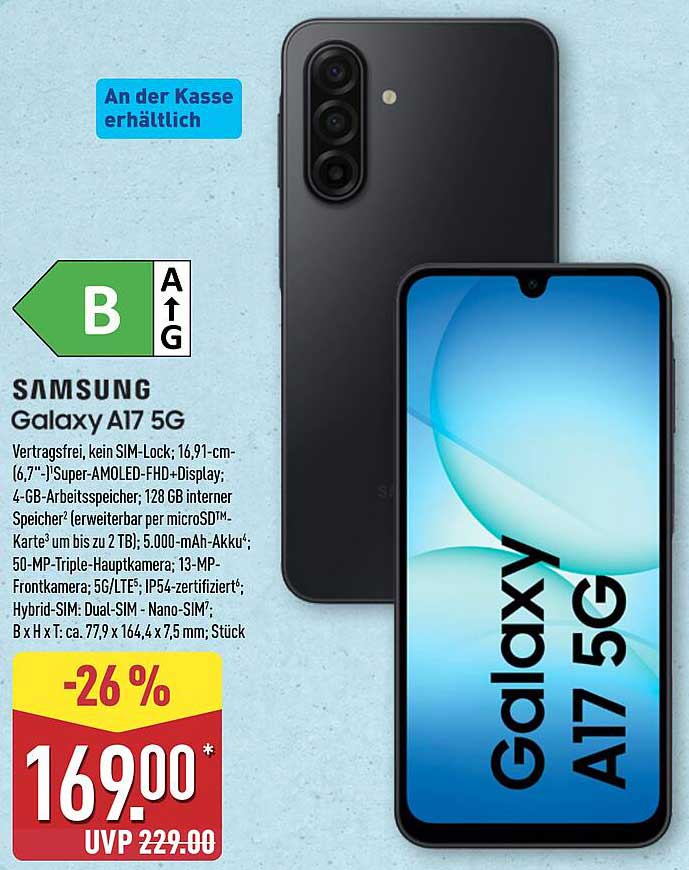 Samsung Galaxy A17 5G Angebot bei Aldi Nord - ProspektGuru.de