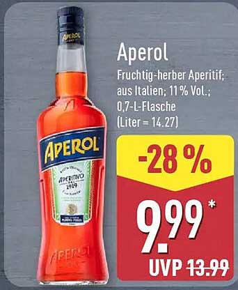 Spannende Aperol Aldi Nord Fotos