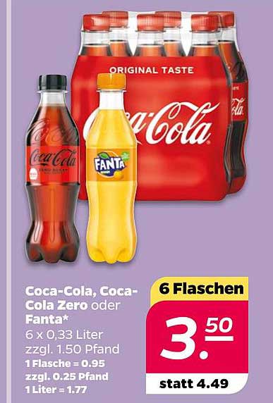 Coca-Cola Oder Coca-Cola Zero* 2 Liter Angebot bei NETTO - ProspektGuru.de