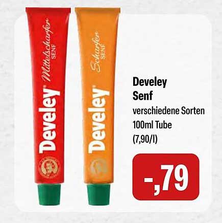 Develey Senf Verschiedene Sorten 100Ml Tube Angebot bei Feneberg ...