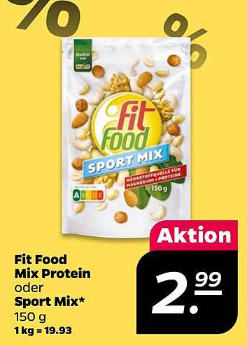 Fit Food Mix Protein Oder Sport Mix* 150 G Angebot bei NETTO ...