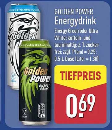 Golden Power Energydrink Angebot bei Aldi Nord - ProspektGuru.de