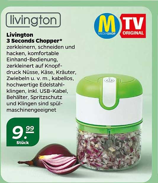 Livington 3 Seconds Chopper* Angebot bei NETTO - ProspektGuru.de