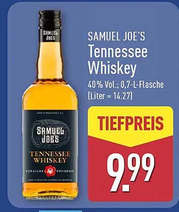 Samuel Joe's Tennessee Whiskey Angebot bei Aldi Nord - ProspektGuru.de