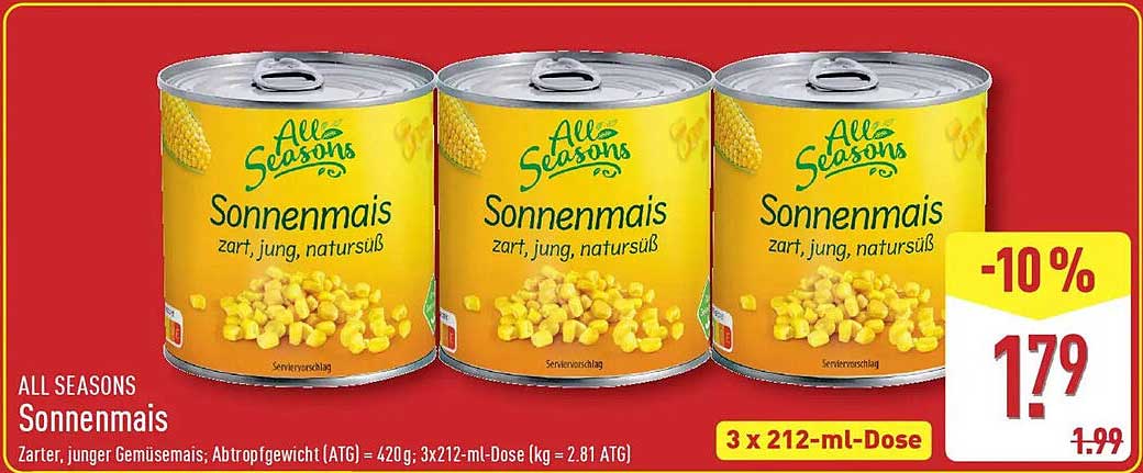 Sonnen Mais Zart, Jung Angebot bei HIEBER - ProspektGuru.de