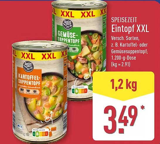 Speisezeit Eintopf Xxl Versch. Sorten, Z. B. Kartoffel- Oder ...