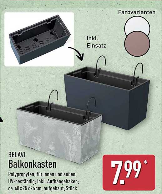 Belavi Balkonkasten Angebot bei Aldi Nord - ProspektGuru.de