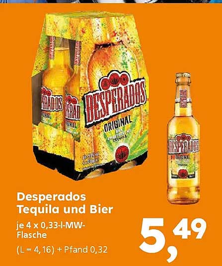 Desperados Tequila Und Bier Angebot bei Globus Baumarkt - ProspektGuru.de