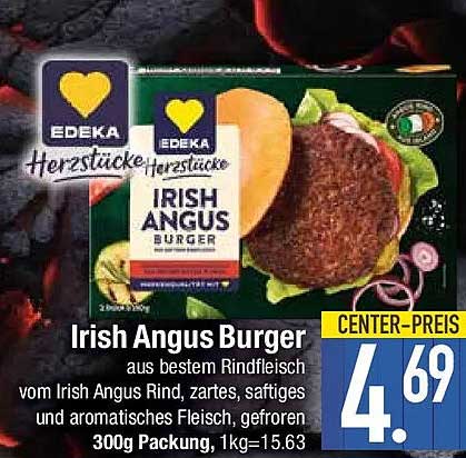 Irish Angus Burger Angebot bei E-Center - ProspektGuru.de