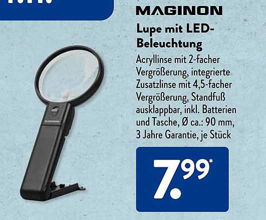 Maginon Lupe Mit Led-Beleuchtung Angebot bei Aldi Süd