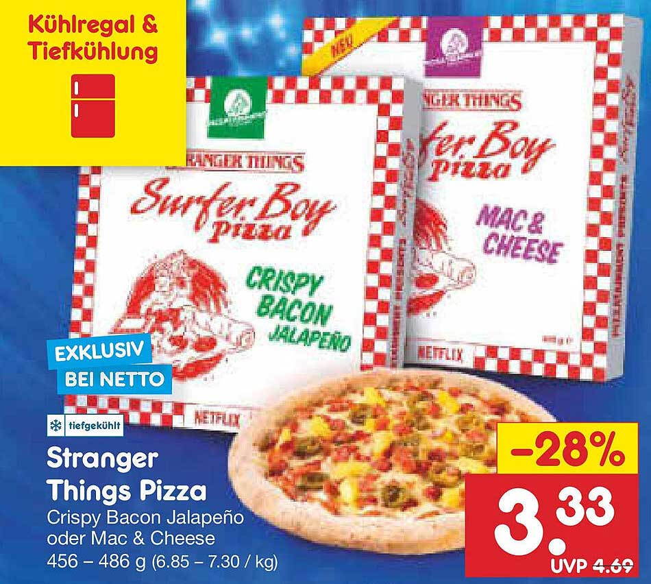 Stranger Things Pizza Angebot bei Netto Marken-Discount - ProspektGuru.de