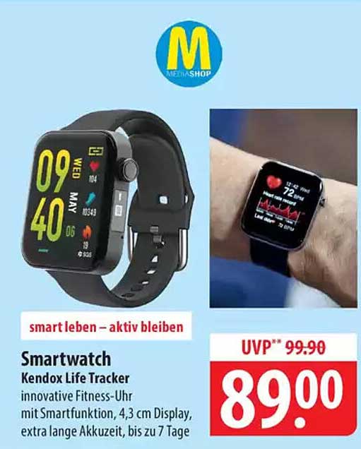 Smartwatch Kendox Life Tracker Angebot bei Famila Nord Ost