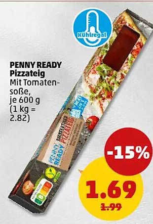 Penny Ready Pizzateig Angebot bei Penny