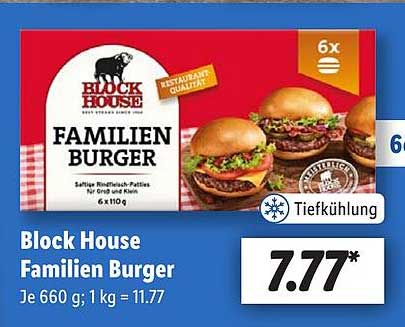 Block House Familien Burger Angebot bei Lidl