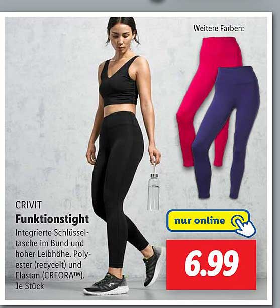 Crivit Funktionstight Angebot bei Lidl - ProspektGuru.de