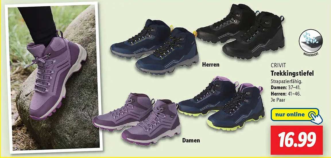 Crivit Trekkingstiefel Angebot bei Lidl - ProspektGuru.de