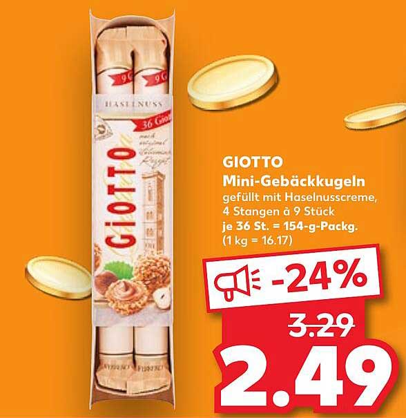 Giotto Mini-Gebäckkugeln Angebot bei Kaufland - ProspektGuru.de