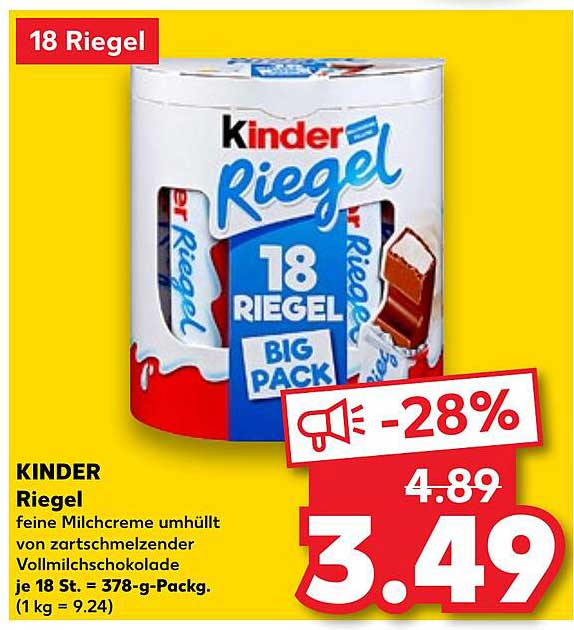 Kinder Riegel Angebot bei Kaufland