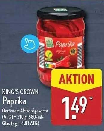 King's Crown Paprika Angebot bei Aldi Nord
