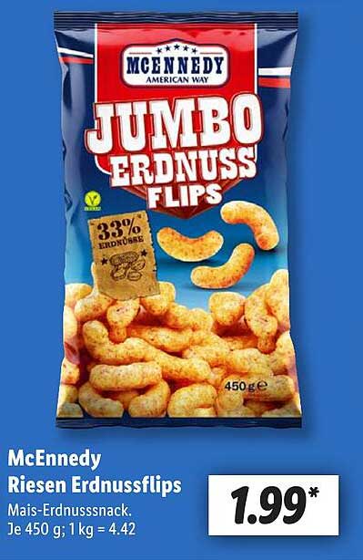 Mcennedy Jumbo Erdnussflips Angebot bei Lidl