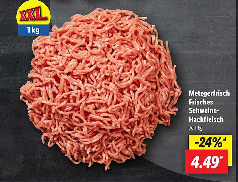 Metzgerfrisch Frisches Schweine-Hackfleisch Angebot bei Lidl ...