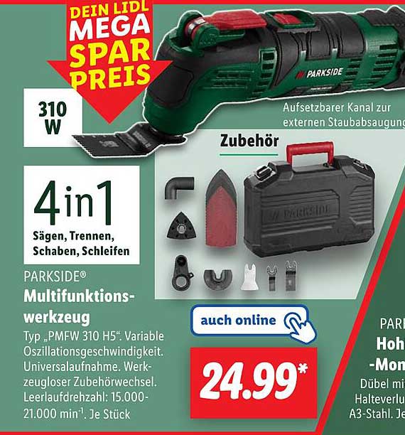 Parkside® Multifunktionswerkzeug Angebot bei Lidl