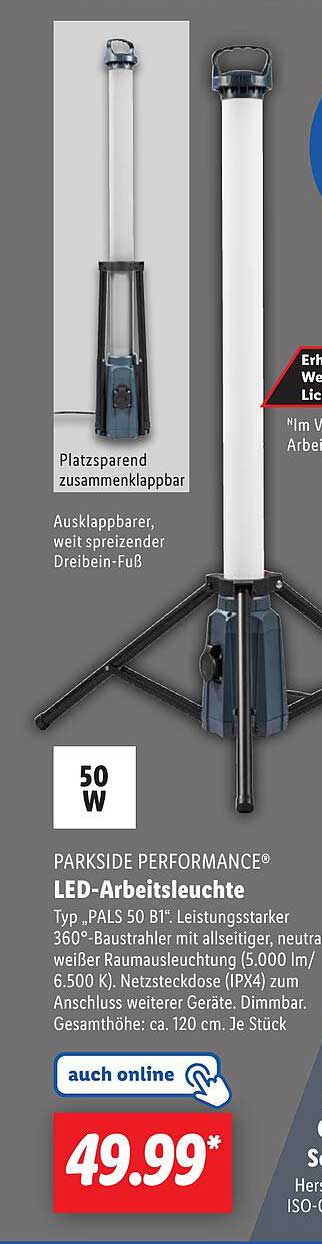 Parkside Performance® Led-Arbeitsleuchte Angebot bei Lidl