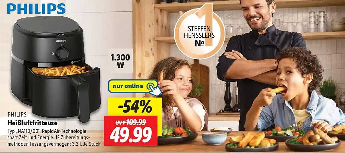 Philips Heißluftfritteuse Angebot bei Lidl