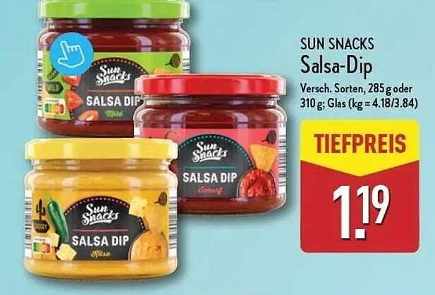 Sun Snacks Salsa-Dip Angebot bei Aldi Nord
