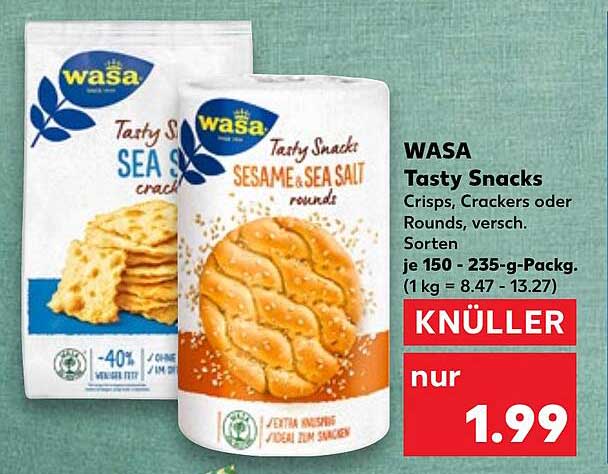 Wasa Tasty Snacks Angebot bei Kaufland