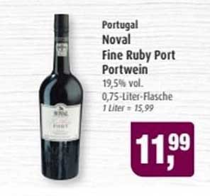 Noval Fine Ruby Port Portwein Angebot bei Markant - ProspektGuru.de