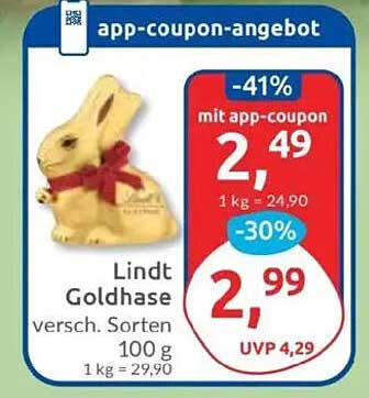 Lindt Goldhase - Verschiedene Sorten Angebot bei Budni