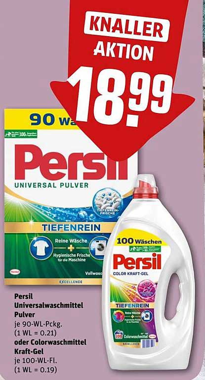 Persil Universawaschmittel Pulver 90 Wl Oder Colorwaschmittel Kraft-Gel ...
