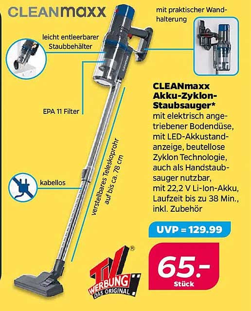 Stilvolle Cleanmaxx Akku Staubsauger Fotosnull