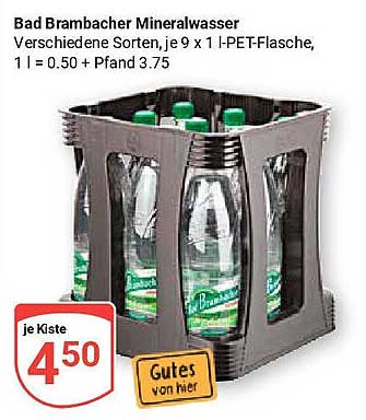 Bad Brambacher Mineralwasser Angebot bei Globus