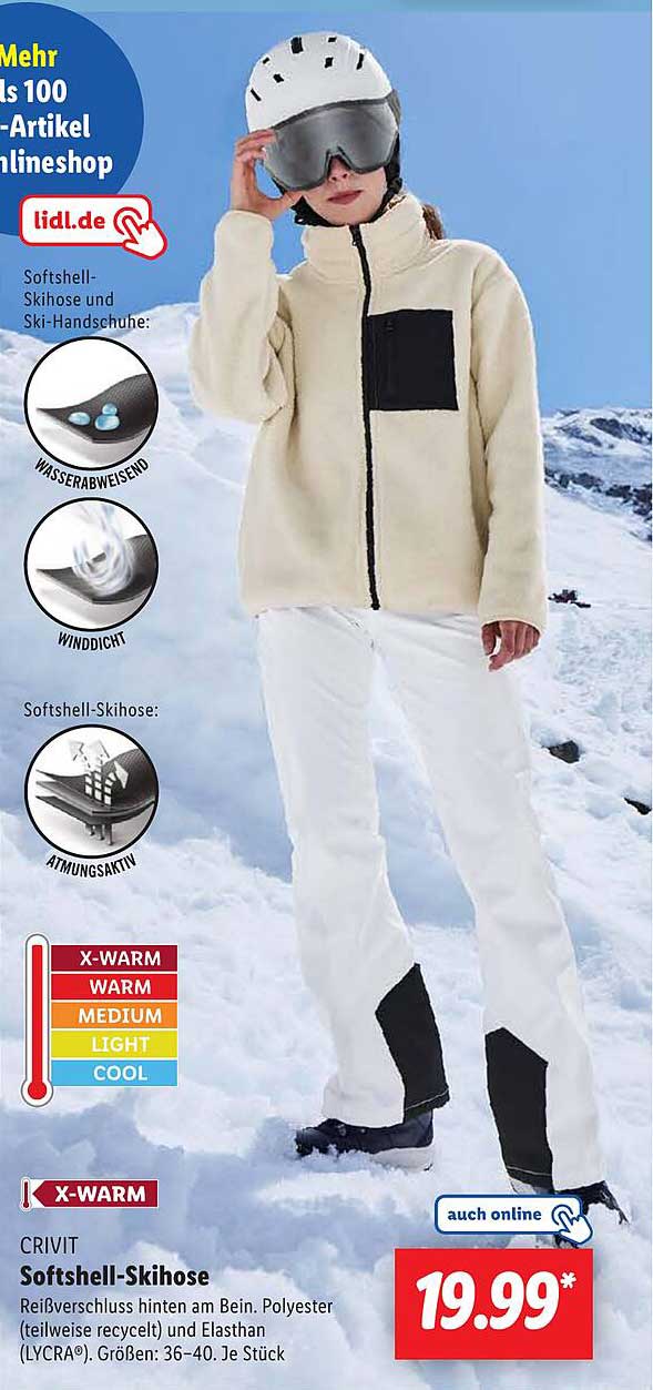 Crivit Softshell-Skihose Angebot bei Lidl