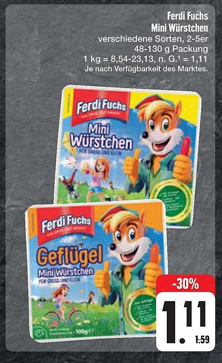 Ferdi Fuchs Mini Würstchen Angebot bei E-Center