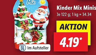 Kinder Mix Minis Angebot bei Lidl - ProspektGuru.de