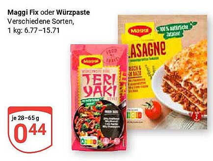 Maggi Fix Oder Würzpaste Angebot bei Globus - ProspektGuru.de