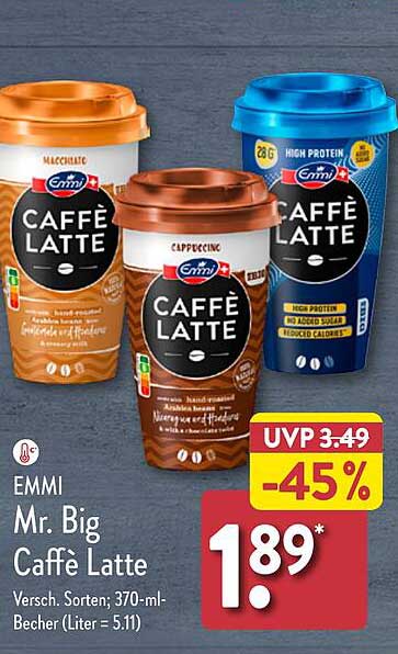Mr. Big Caffè Latte Angebot bei Aldi Nord