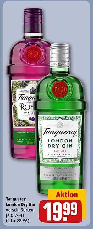 Tanqueray London Dry Gin Angebot bei REWE Center