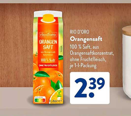 Rio D'oro Orangensaft Angebot bei Aldi Süd - ProspektGuru.de