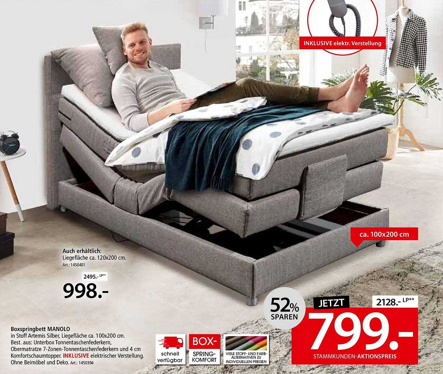 Boxspringbett Angebot bei ROLLER - ProspektGuru.de