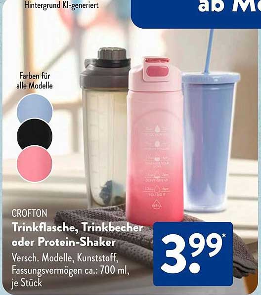 Crofton Trinkflasche, Trinkbecher Oder Protein-Shaker Angebot bei Aldi ...