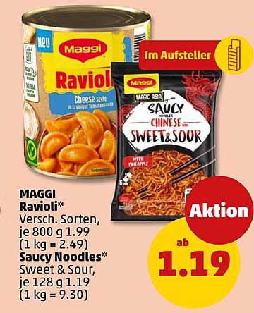 Maggi Ravioli Und Saucy Noodles Im Angebot Angebot bei Penny ...