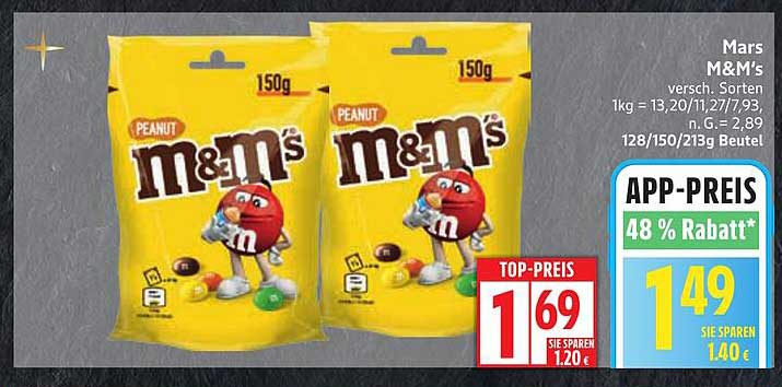 Mars M&M's Peanut 150G Beutel - Jetzt Zum Sonderpreis! Angebot bei ...