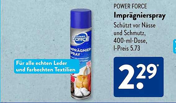 Power Force Imprägnierspray 400 Ml Angebot bei Aldi Süd - ProspektGuru.de