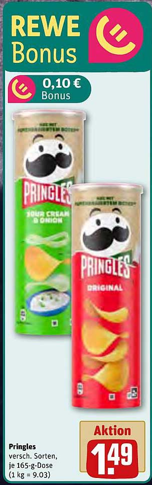 Pringles - Verschiedene Sorten, Je 165-G-Dose Angebot bei REWE ...