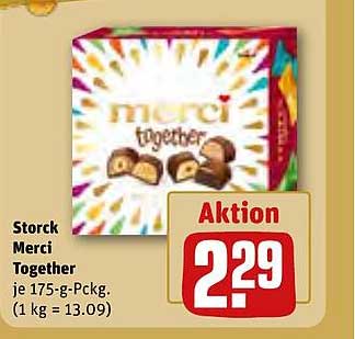 Storck Merci Together 175-G-Packung Angebot bei REWE - ProspektGuru.de