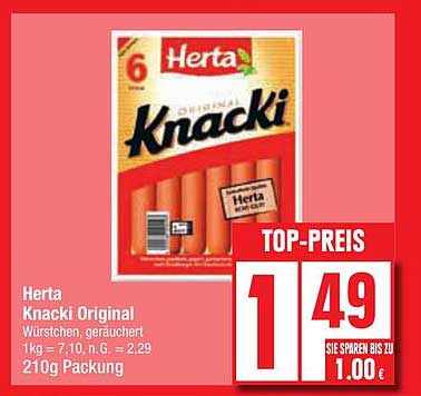 Herta Knacki Original Angebot bei Edeka